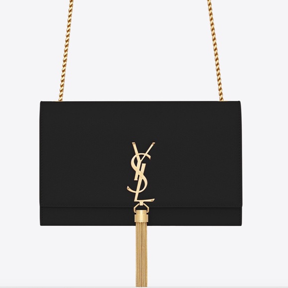 Yves Saint Laurent | Bags | Ysl Black Calfskin Kate Tassel Medium ...